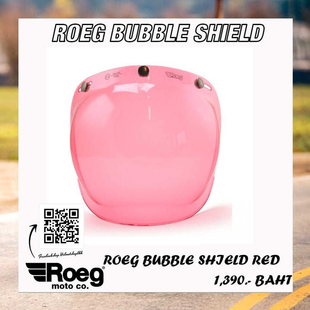 ชิลด์หน้า ROEG BUBBLE SHIELD RED – Helmetshopbkk